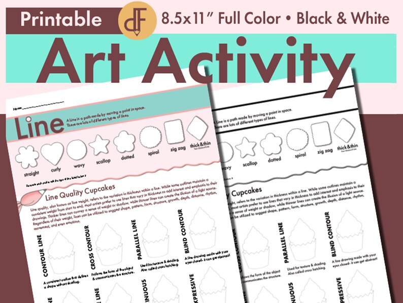 Elements of Art: LINE. Poster, Art Activity, & Bulletin Board - Etsy