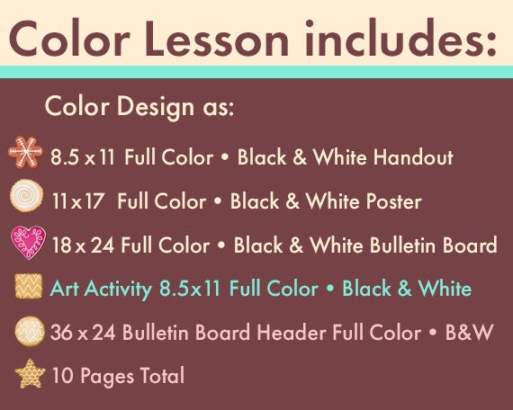 Elements of Art: Color. Poster, Art Activity & Bulletin Board - Etsy