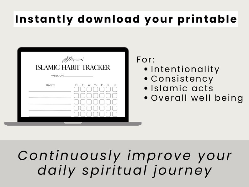 Islamic Habit Tracker - Printable Ibadah for Muslim, Islamic Life Goals ...