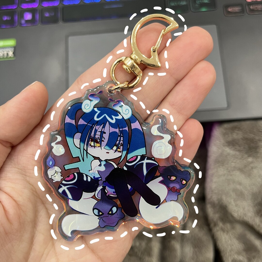 Pokemiku Ghost-type Keychain Pokemon Hatsune Miku Charm Vocaloid - Etsy