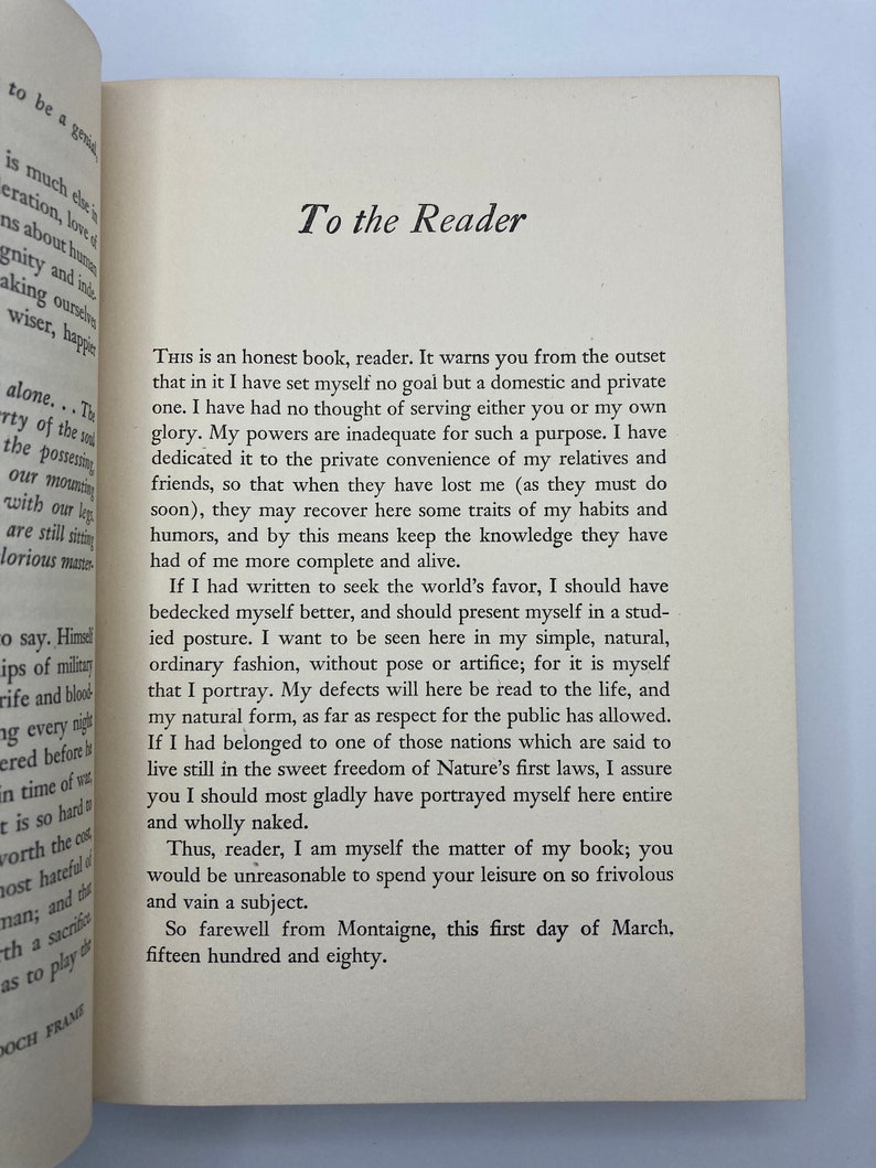 Michel De Montaigne Vintage Book, Selected Essays of Montaigne 1940s ...