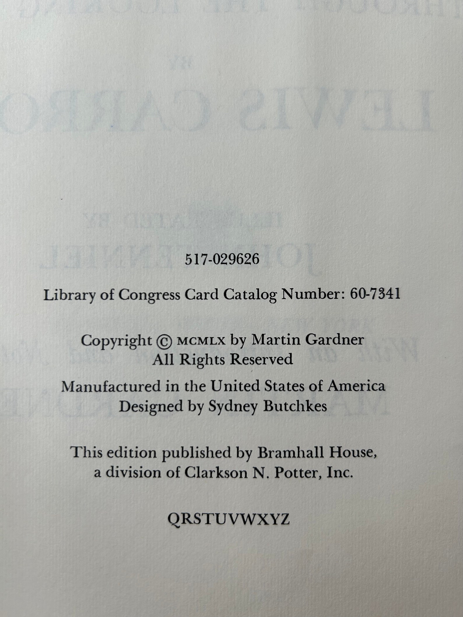 Alice in Wonderland Annotated Vintage Book, the Annotated Alice by Martin Gardner 1960 First ...