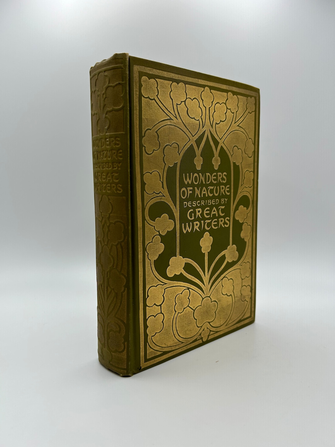 Antique Nature Botany Book Edwardian Era Gold Decorative Binding Cover ...