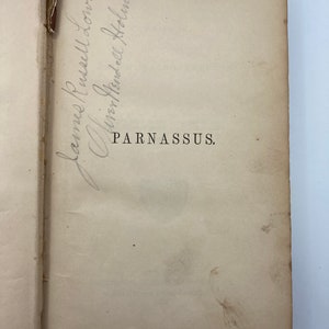 Antique 1800s Poetry Anthology, Parnassus Edited by Ralph Waldo Emerson ...