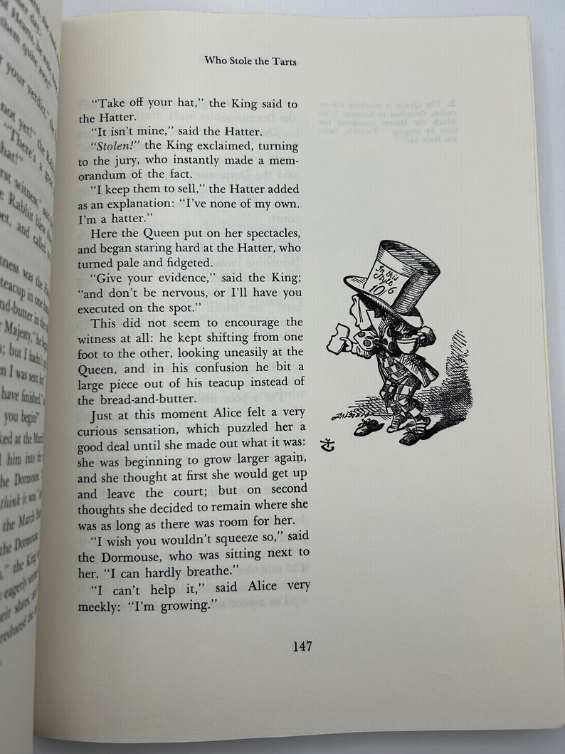 Alice in Wonderland Annotated Vintage Book, the Annotated Alice by Martin Gardner 1960 First ...