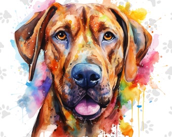 Rhodesian Ridgeback Pop Art | Cartoon | Digital Print | Wall Art ...