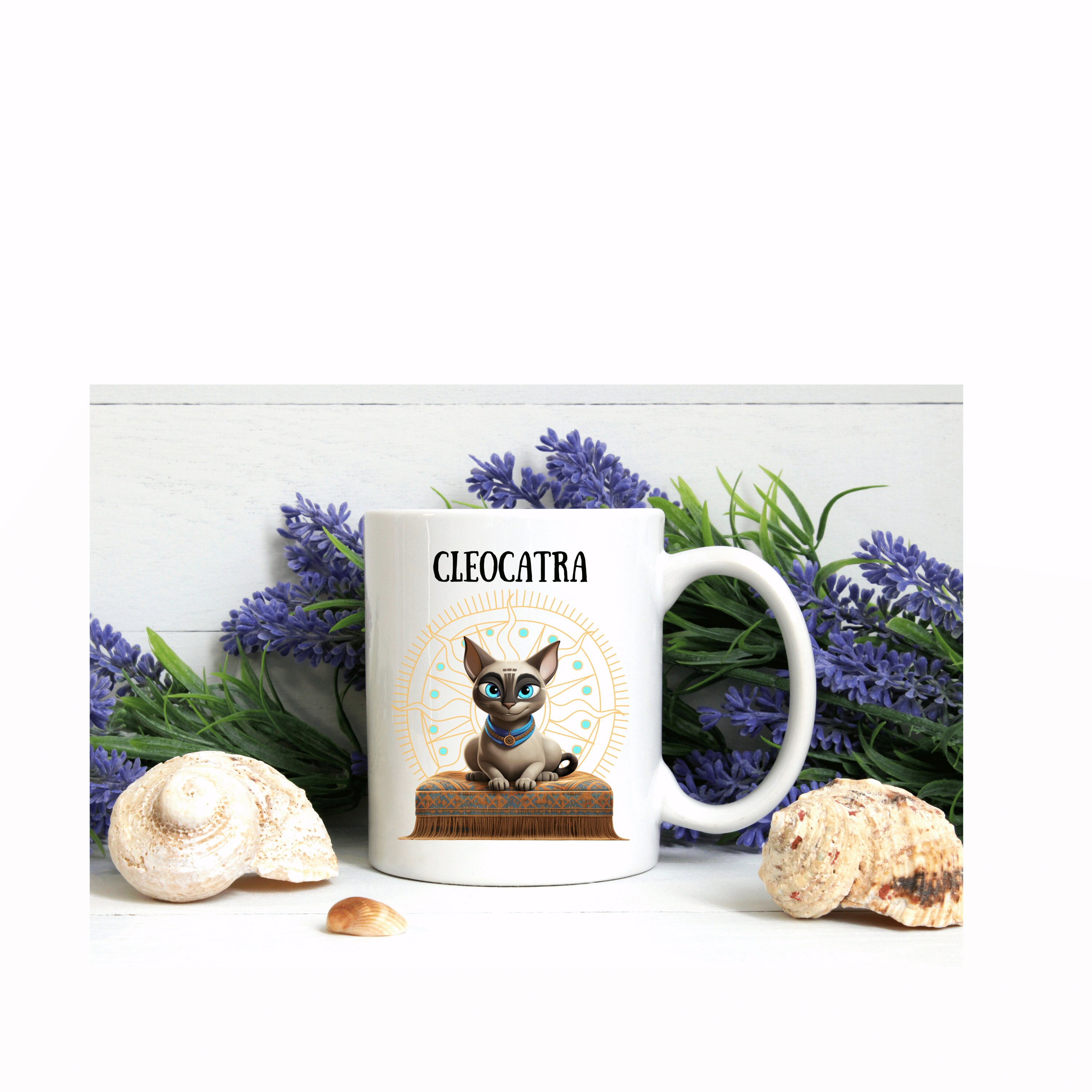 Cleocatra Siamese Cat Cartoon Cleopatra Cat Digital Image for ...