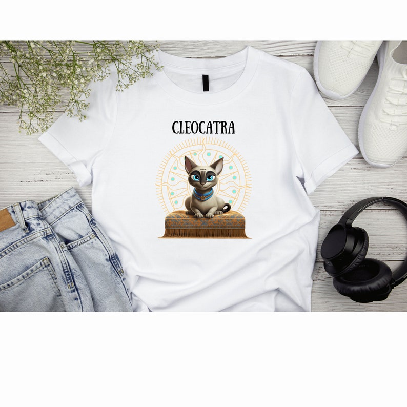 Cleocatra Siamese Cat Cartoon Cleopatra Cat Digital Image for ...
