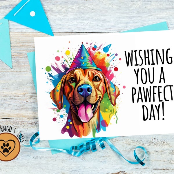 Rhodesian Ridgeback Birthday Card - Etsy