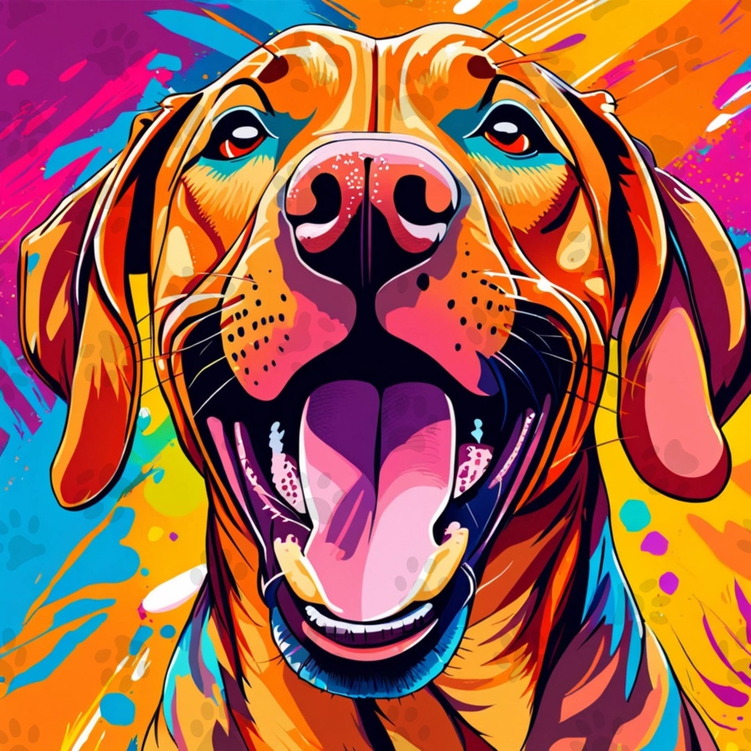 Rhodesian Ridgeback Colour Block Digital Print | Wall Art | Decor ...