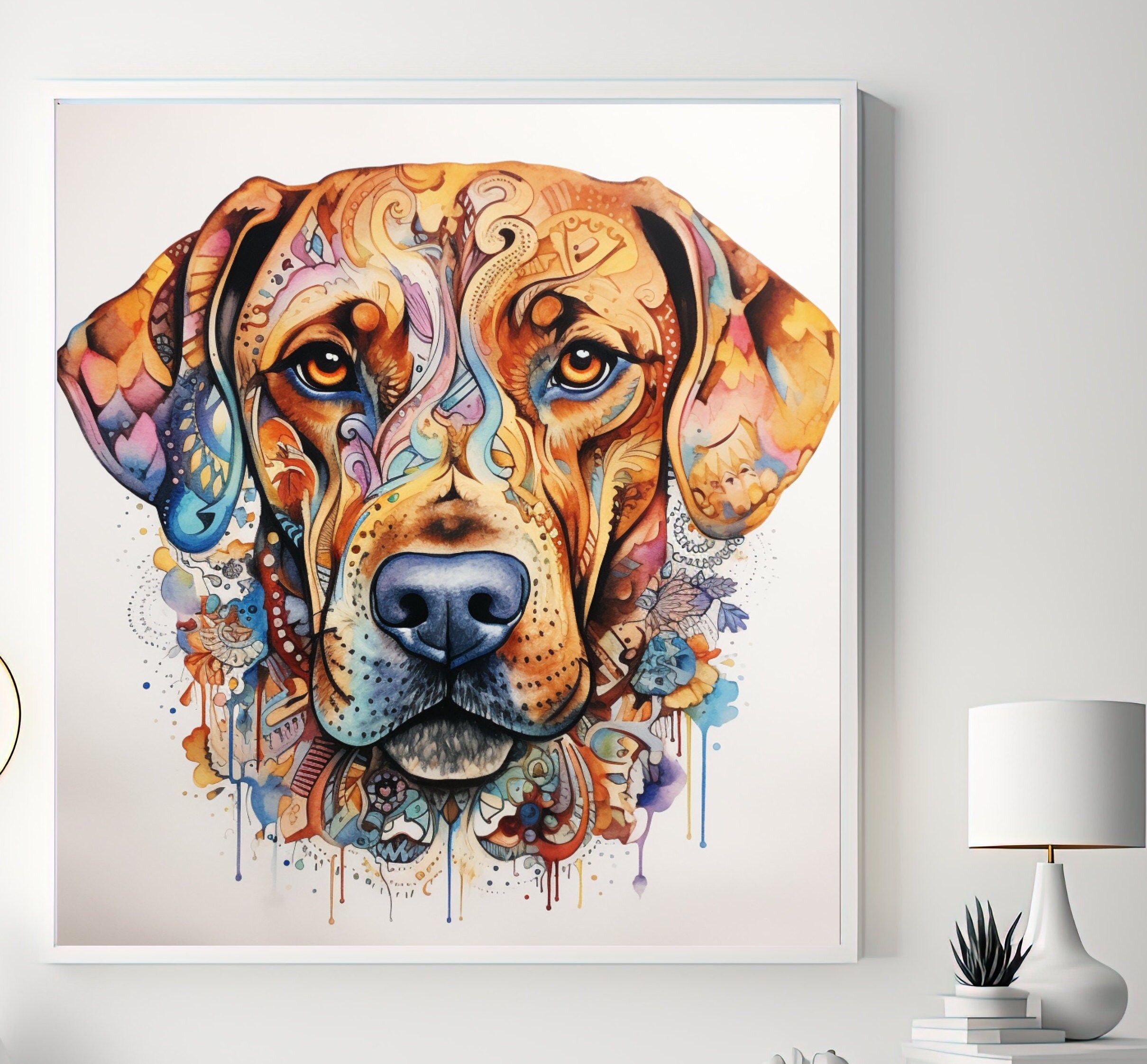 Rhodesian Ridgeback Mandala Digital Print | Wall Print | Sublimation ...