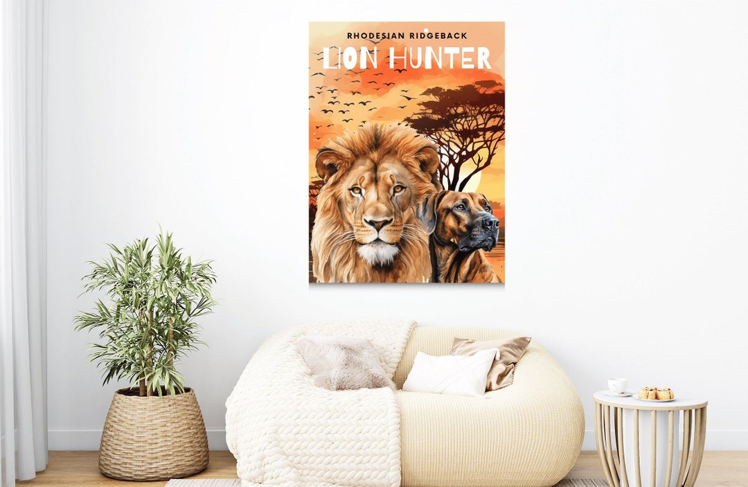 Rhodesian Ridgeback the Lion Hunter Poster Print - Etsy