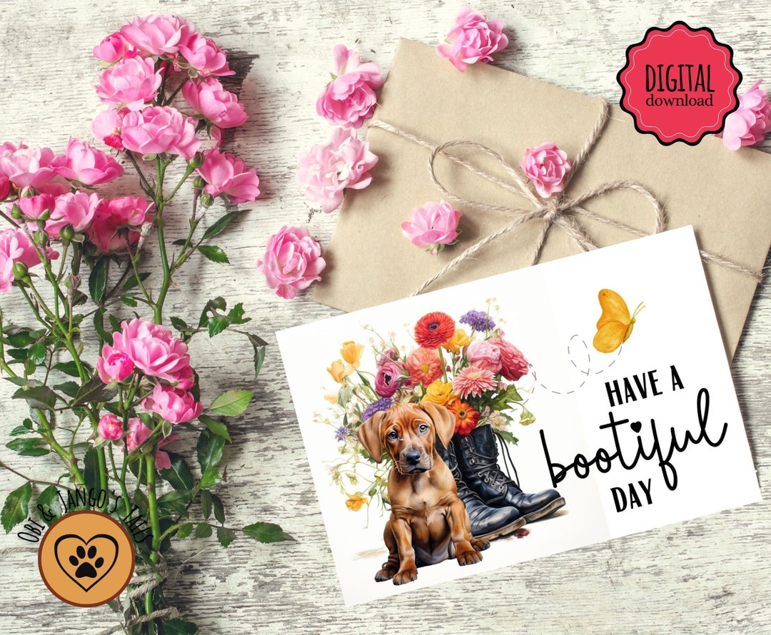 Have A Bootiful Day Rhodesian Ridgeback Puppy| Birthday | Thank You ...