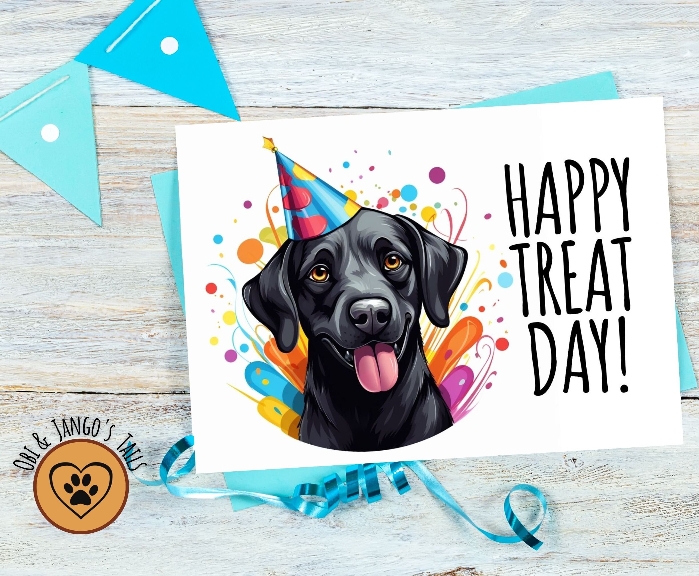 Cute Black Labrador Birthday Card Digital Greeting Card - Etsy