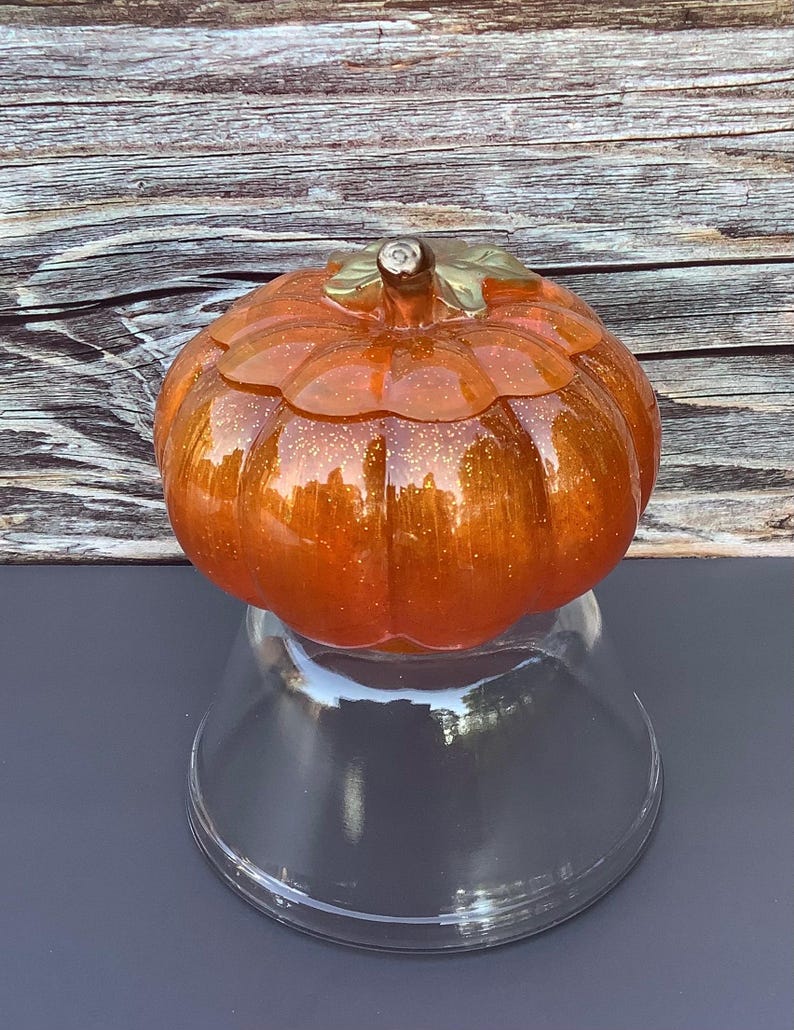 Orange Resin Pumpkin With Lid - Etsy