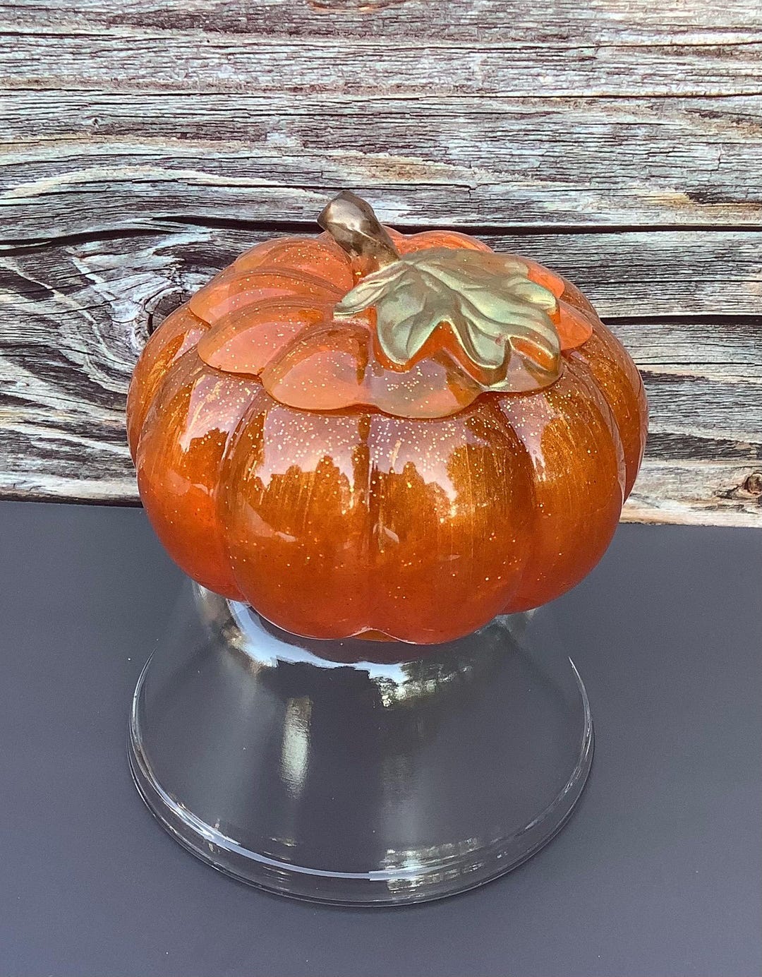 Orange Resin Pumpkin With Lid - Etsy