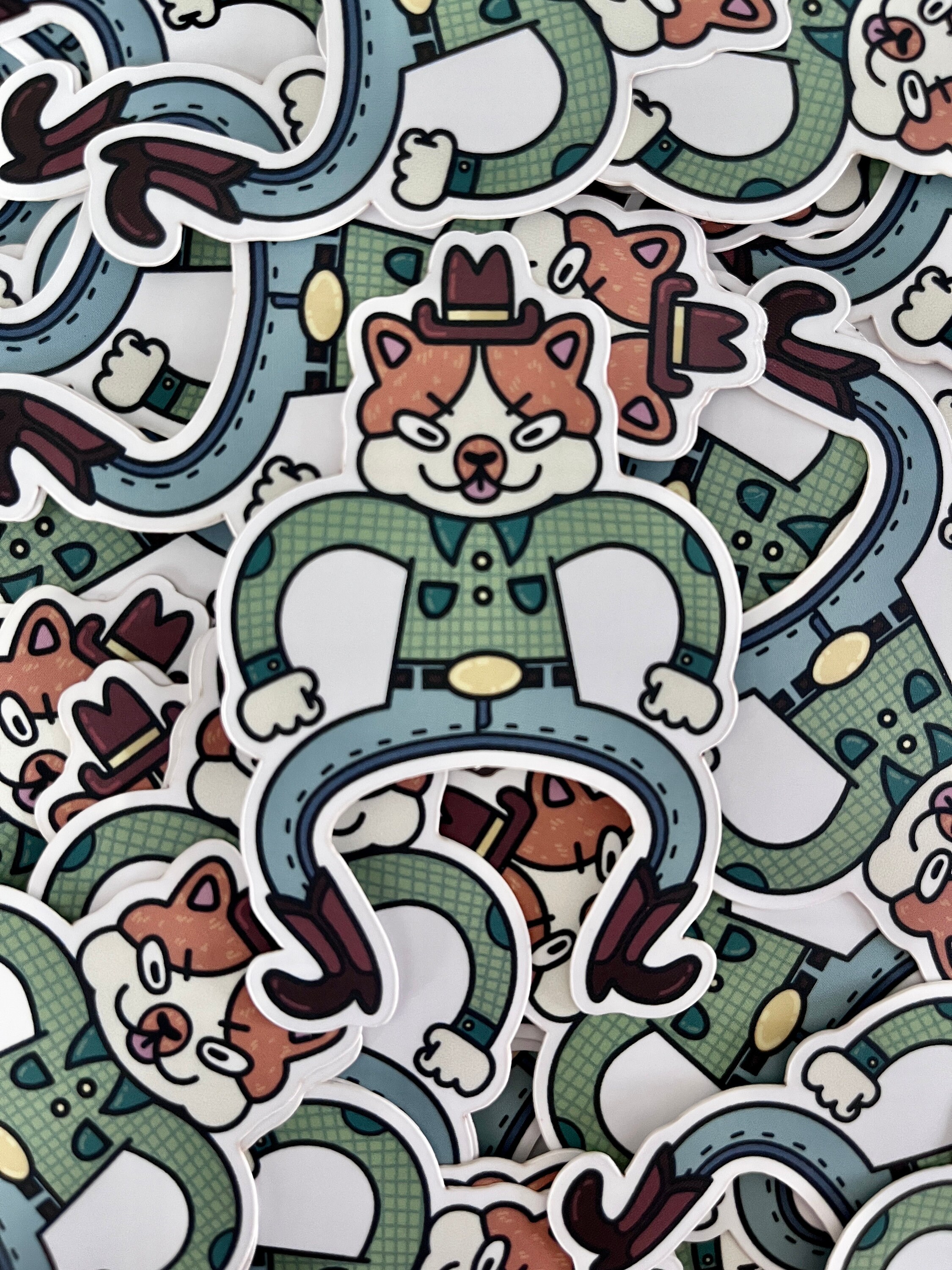 Cowboy Kitty Vinyl Sticker - Etsy