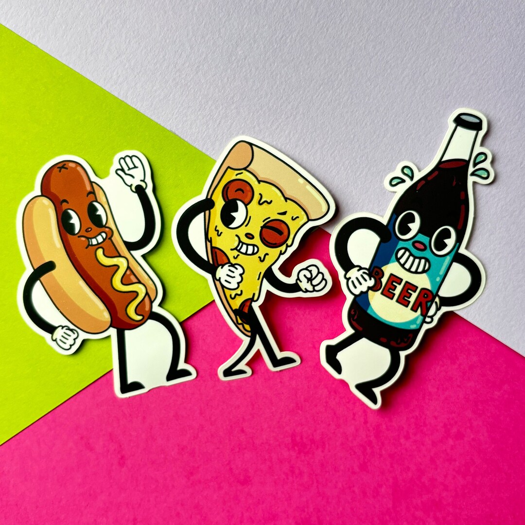 Foodie Friends Vinyl Stickers - Etsy