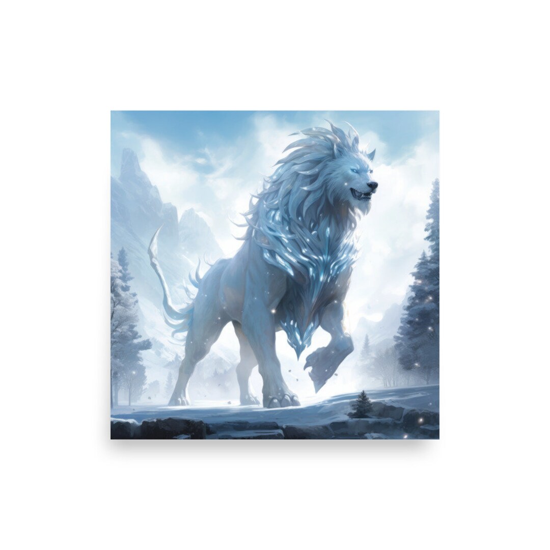 Frozen Legends Poster Majestic Creatures in a Snowy Realm - Etsy