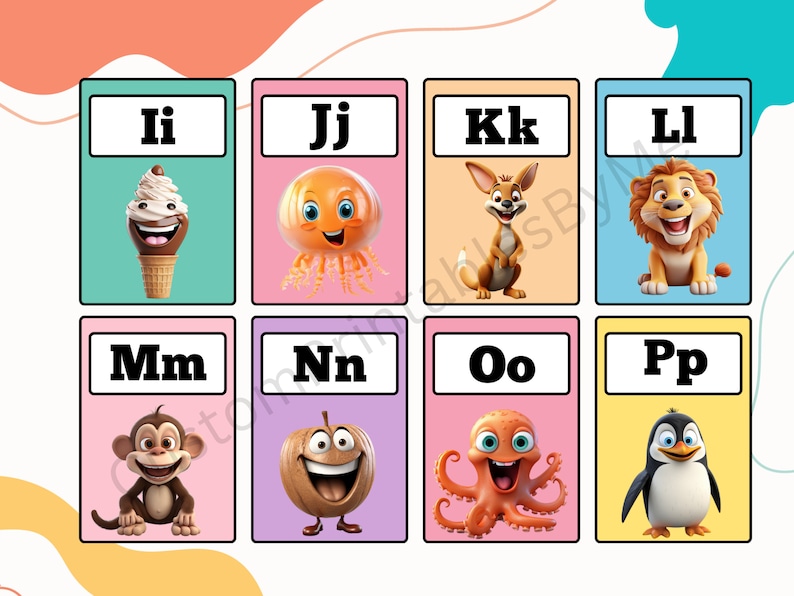 26 ABC Alphabet Flash Cards ABC Printable Flash Cards Digital ABC Flash ...