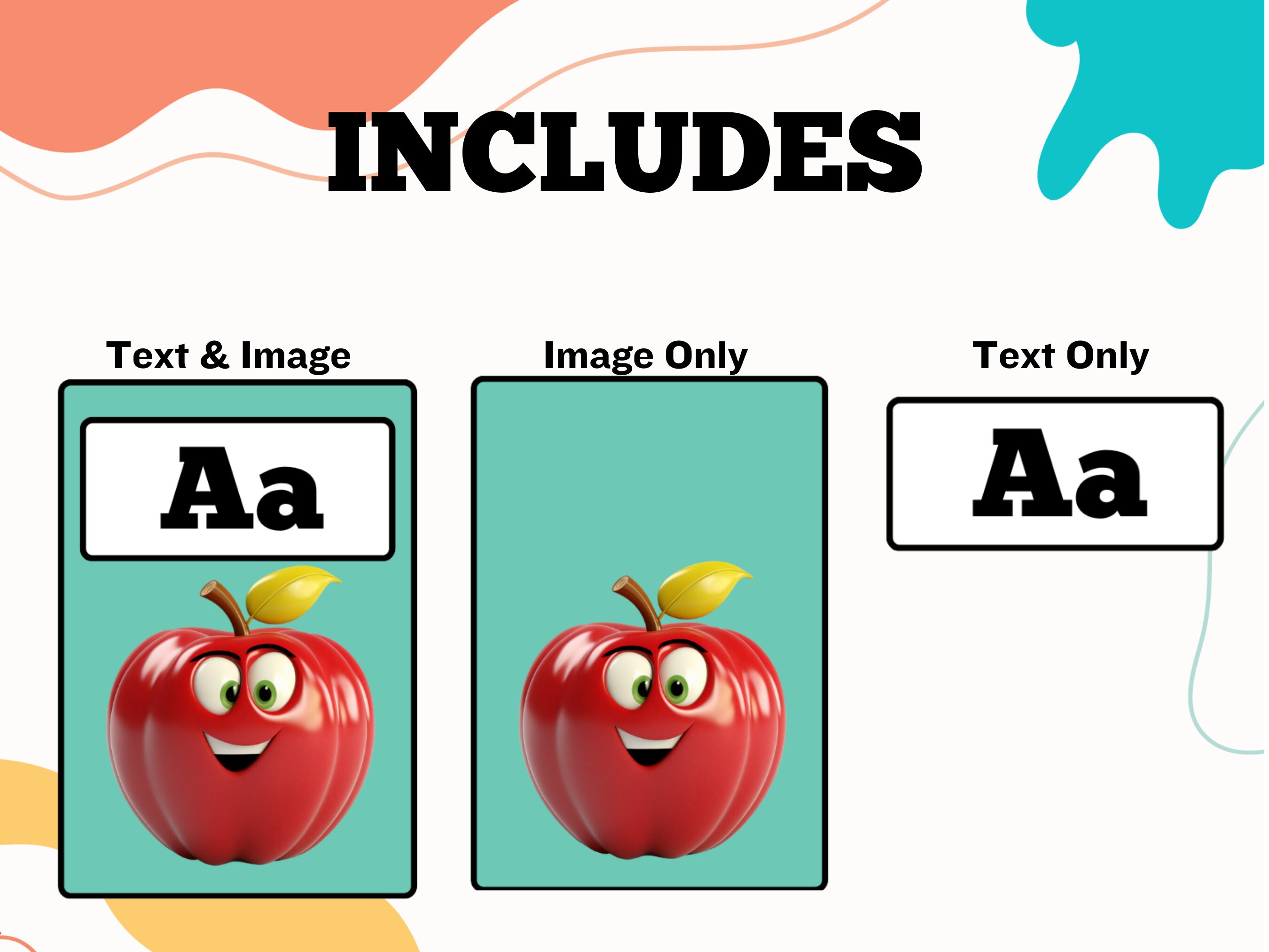 26 ABC Alphabet Flash Cards ABC Printable Flash Cards Digital ABC Flash ...