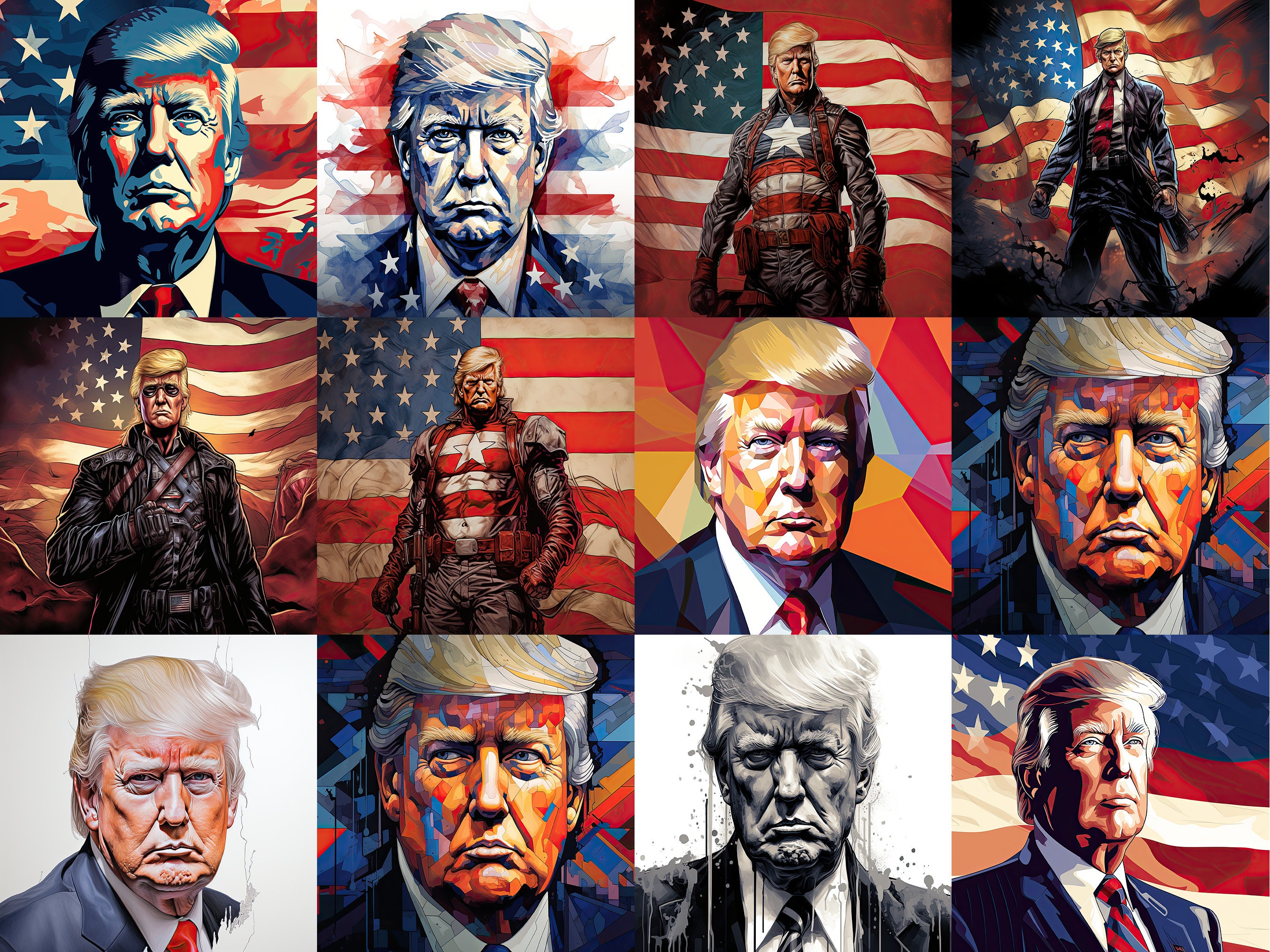 Donald Trump Tumbler Wraps Bundle, 20oz Skinny Tumbler Sublimation (PNG ...