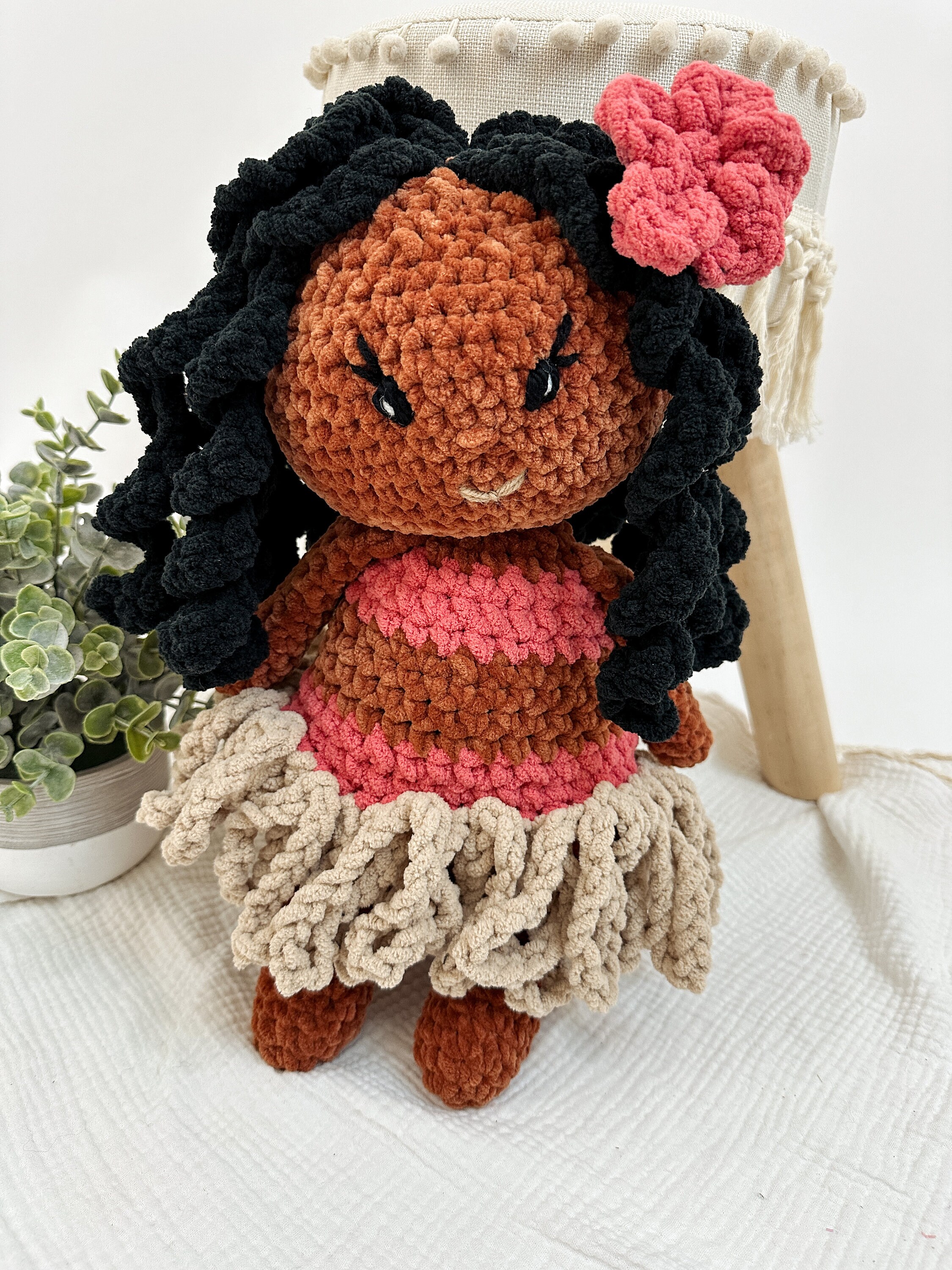 Custom Moana Lovey Plush Crochet Moana Doll Moana Stuffie - Etsy
