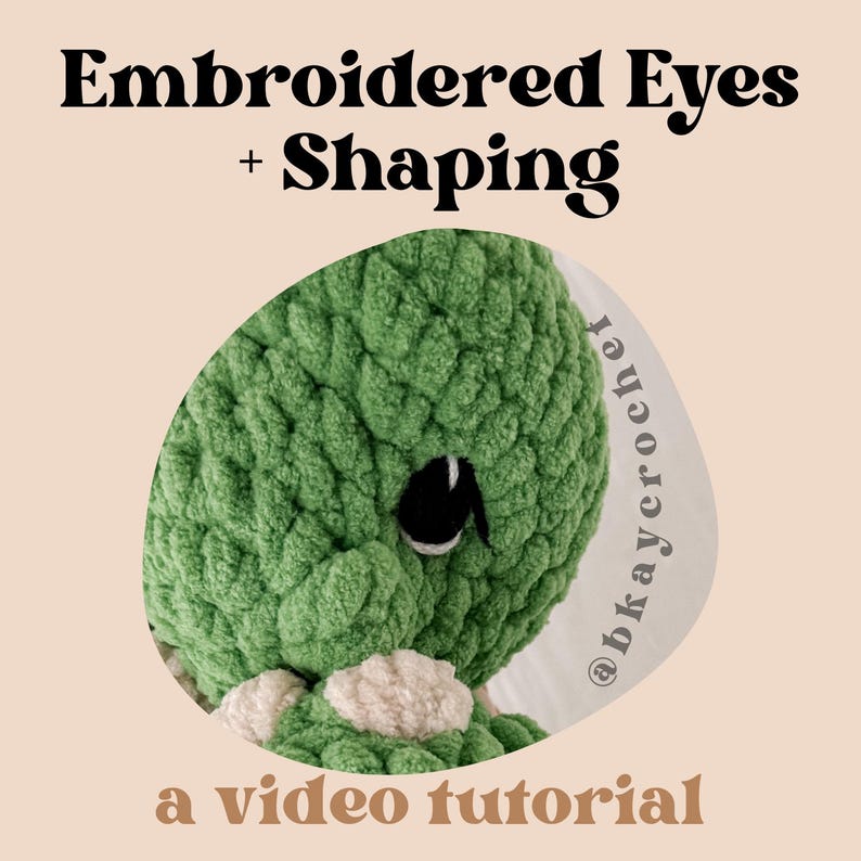 Embroidered Eye & Shaping Video Tutorial | Amigurumi | Bkay Crochet ...
