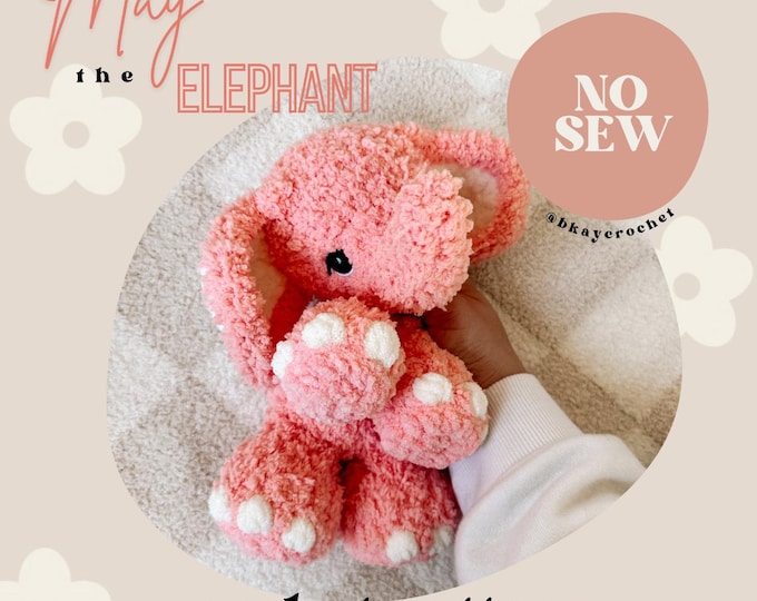 Fuzzy Elephant |may the Elephant Heirloom Lovey, Fluffy Cream Elephant ...