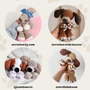 Paw the Puppy Crochet Pattern | No Sew Low Sew Crochet Amigurumi ...
