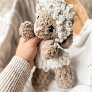 Lenni the Lamb Crochet Pattern | No Sew Low Sew Crochet Amigurumi ...