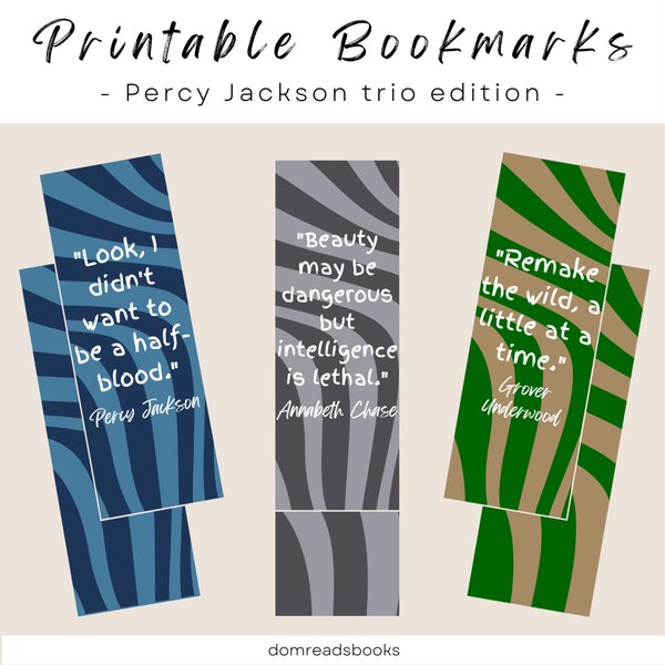 Percy Jackson Bookmark - Etsy
