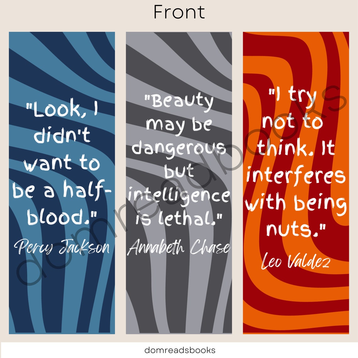 Percy Jackson | Printable Bookmarks | Digital Bookmark | Percy Jackson ...