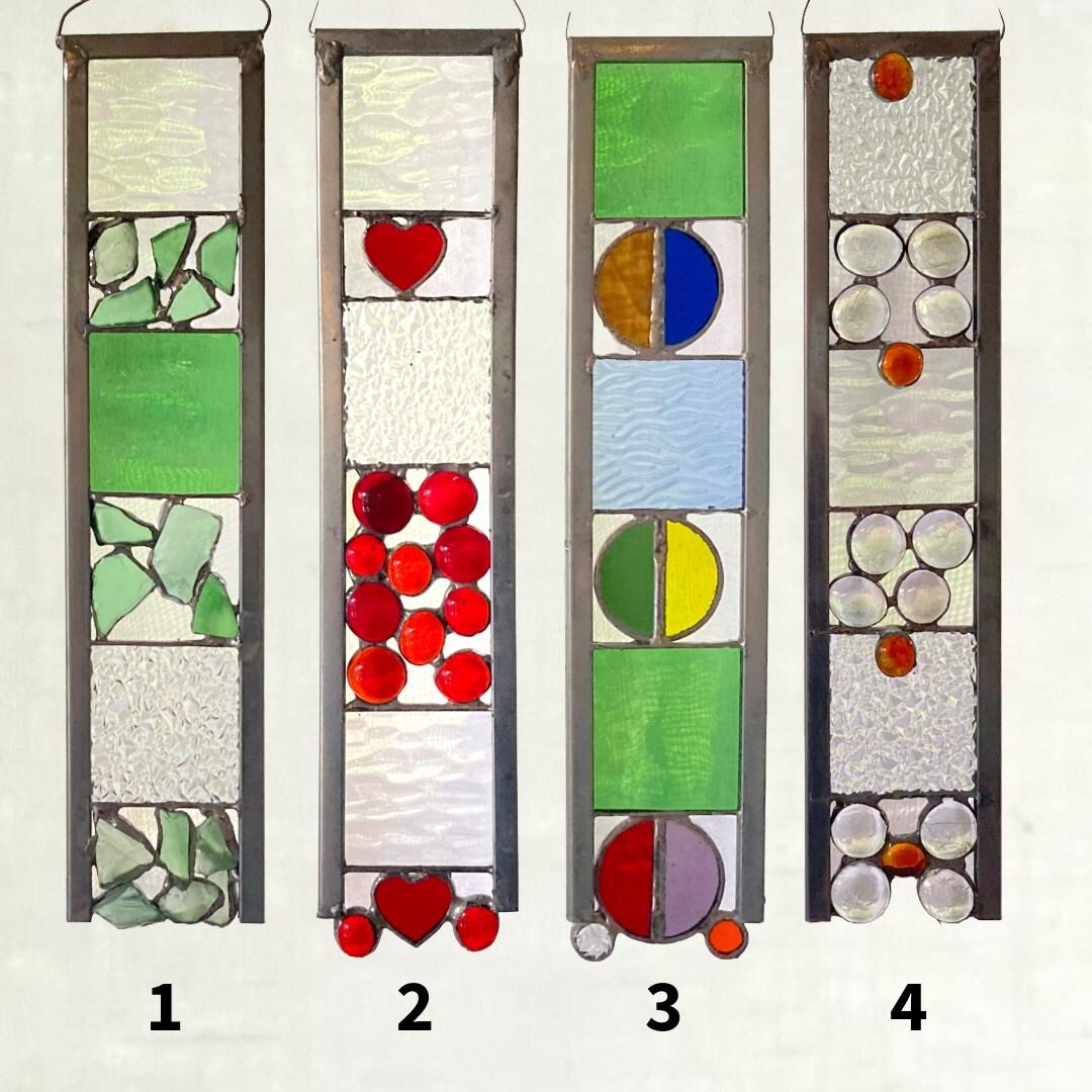 Stained Glass Streamer Suncatcher 12" Art Glass - Etsy