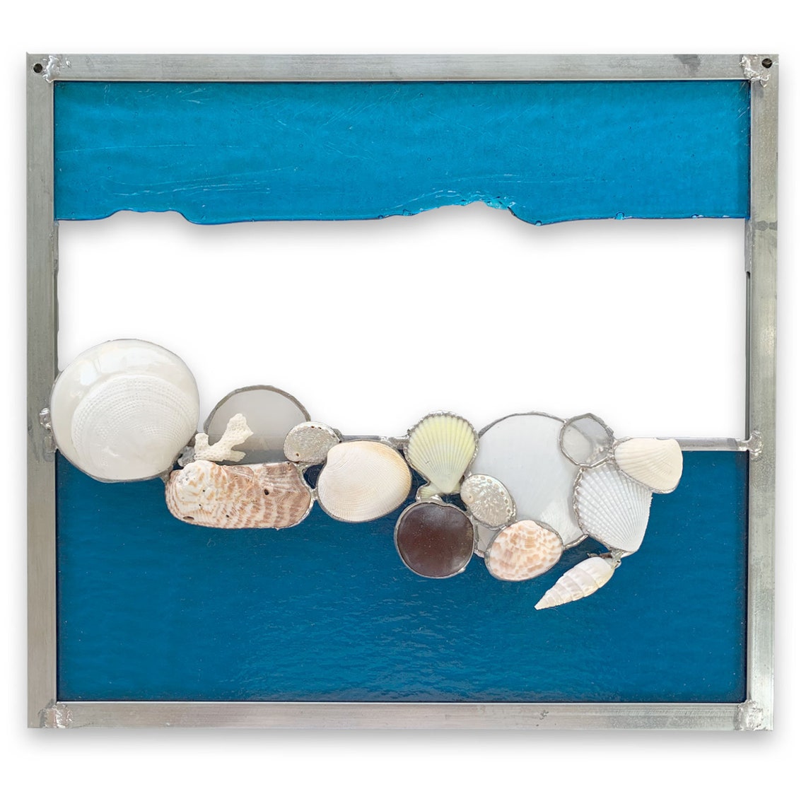 Stained Glass Panel With Beach Shells Ideal for Beach Decor - Etsy