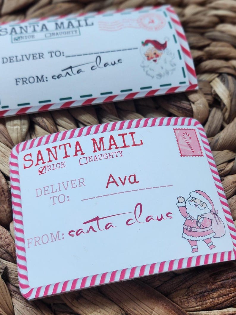 Custom Santa Present Stickers From Santa Stickers Christmas Gift ...