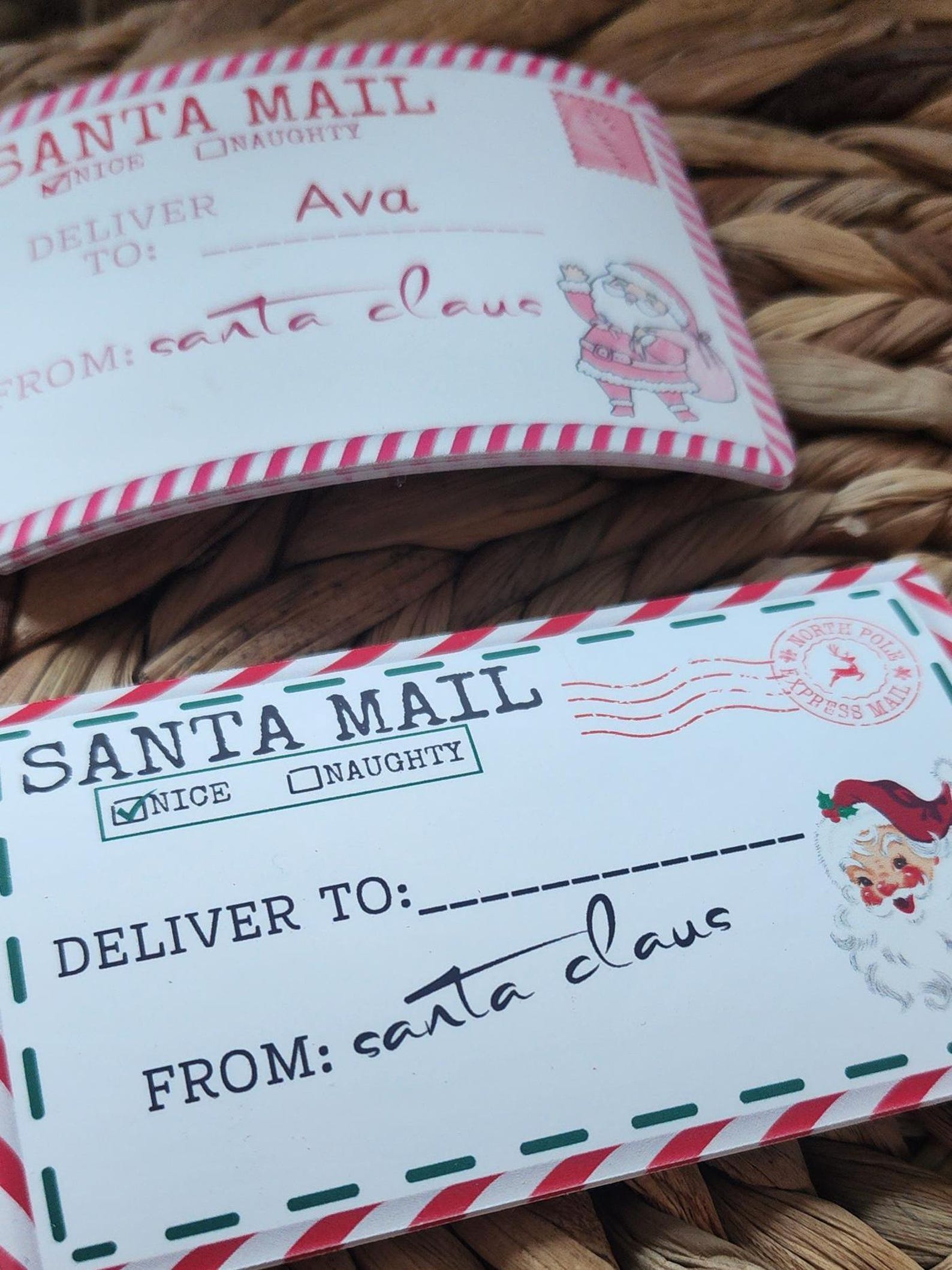 Custom Santa Present Stickers From Santa Stickers Christmas Gift ...