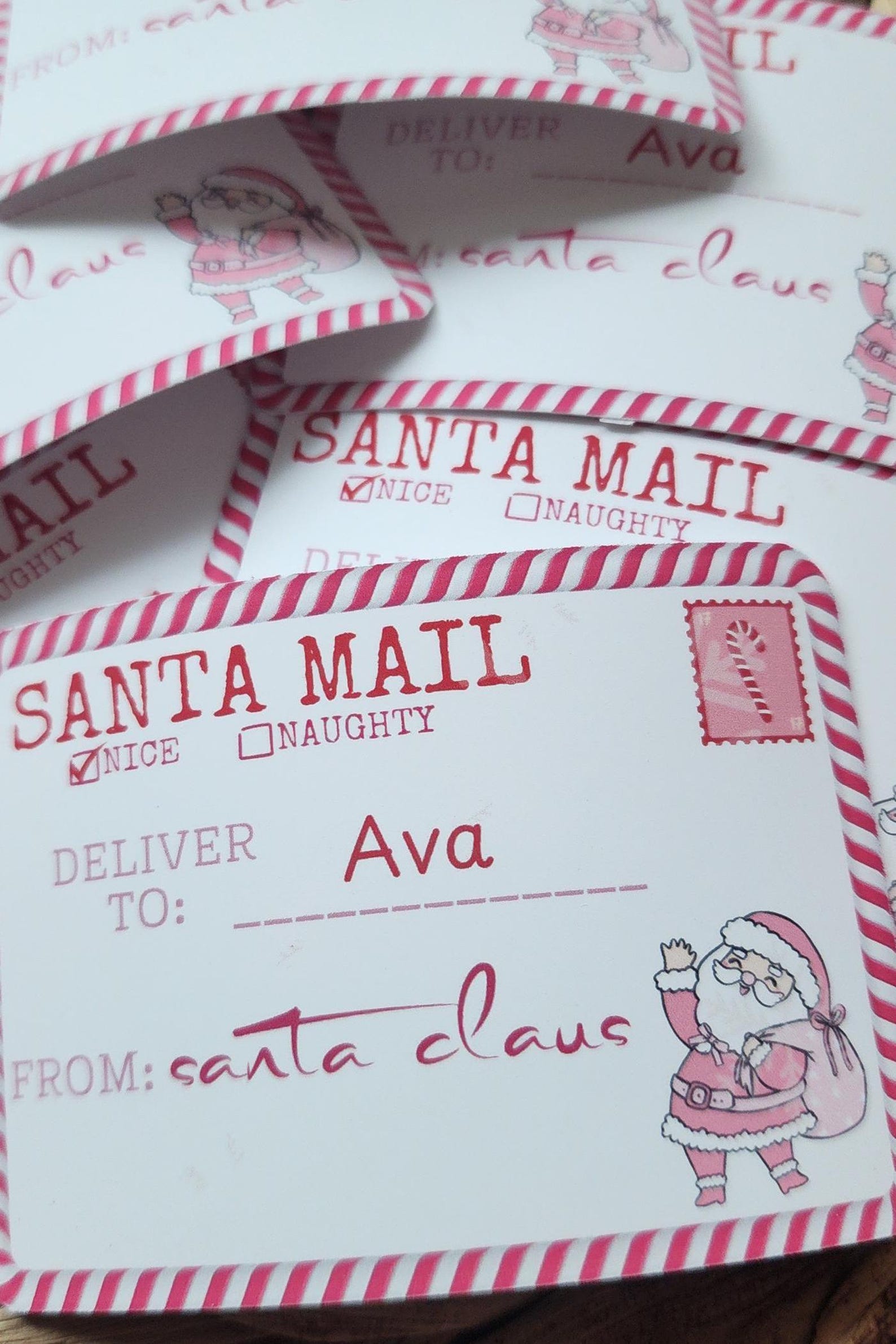 Custom Santa Present Stickers From Santa Stickers Christmas Gift ...