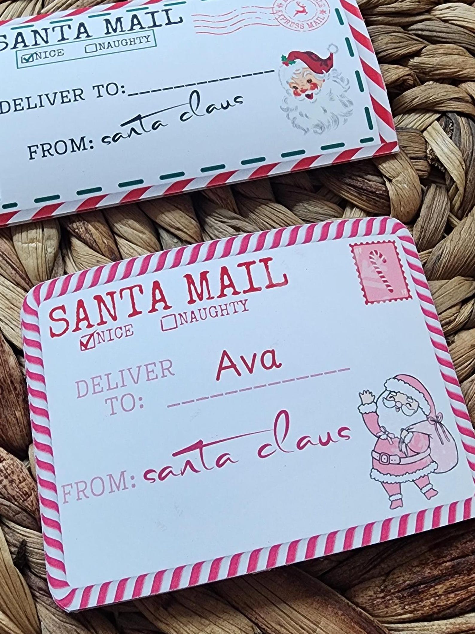 Custom Santa Present Stickers From Santa Stickers Christmas Gift ...