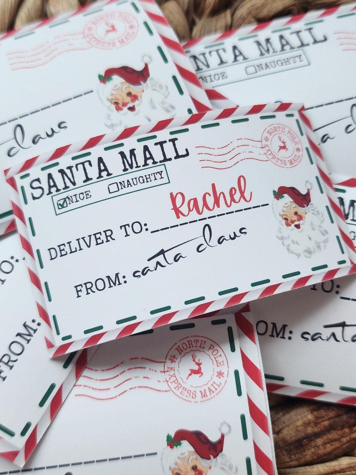 Custom Santa Present Stickers From Santa Stickers Christmas Gift ...