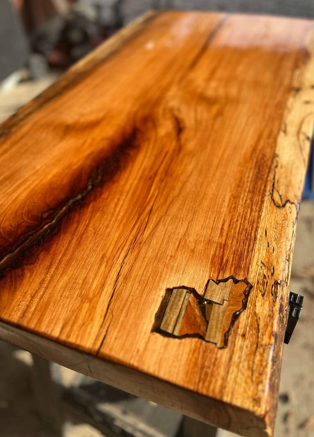 Pecan Coffee Table With Louisiana Inlay - Etsy