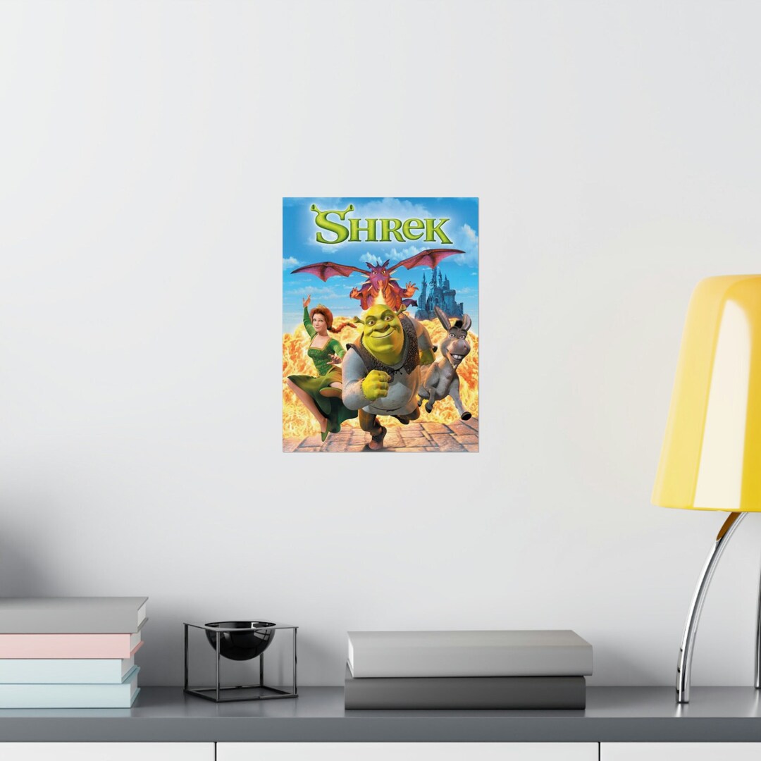 Shrek Movie Poster, Classic Shrek Movie Poster, Shrek, Donkey and Shrek ...