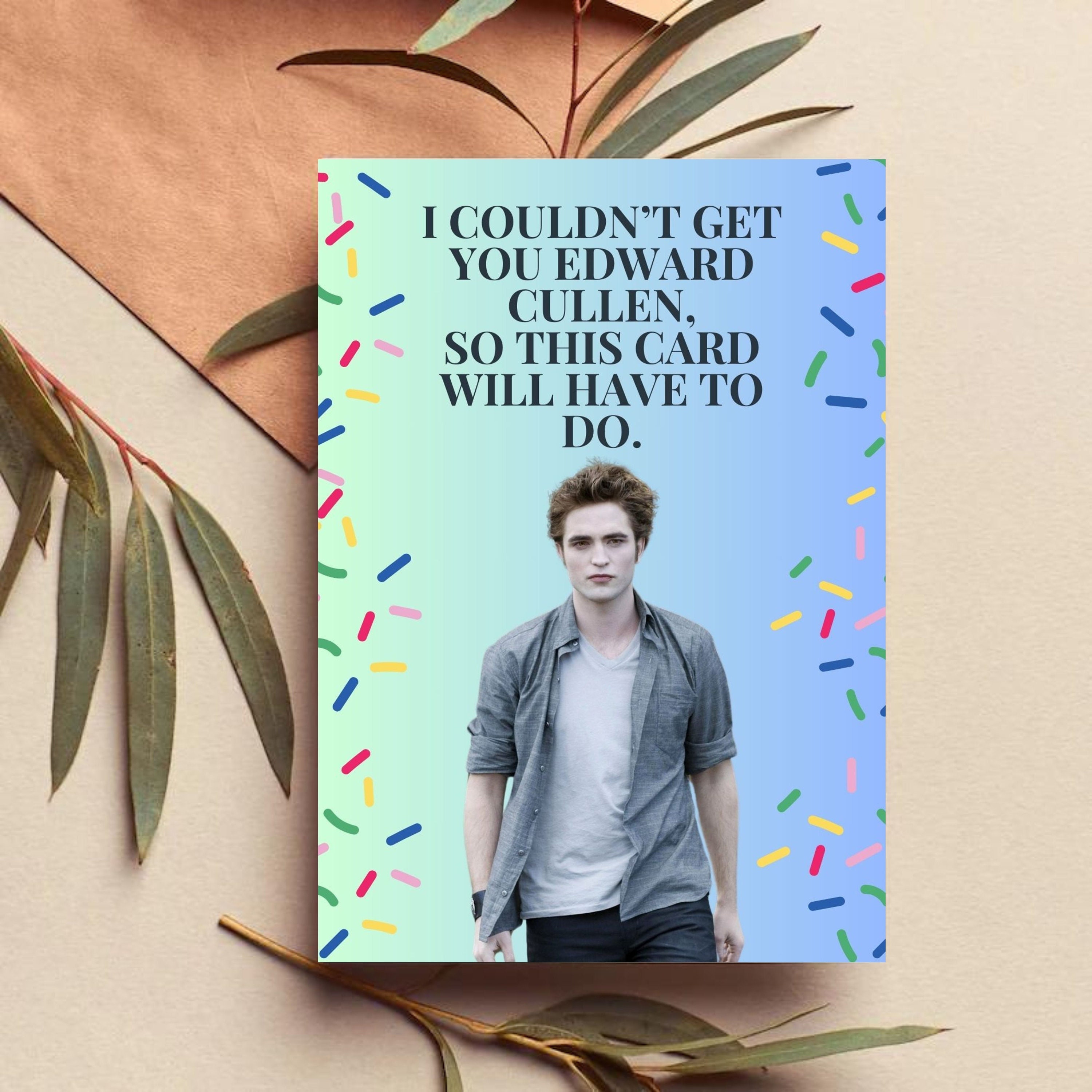 Twilight Birthday Card, Twilight, Edward Cullen Birthday Card, Edward ...