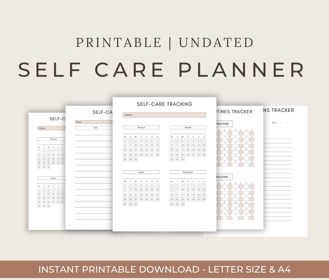 Self-care Planner Printable | Self-love Journal | Mental Health ...