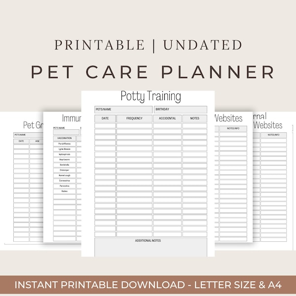 Pet Planner - Etsy
