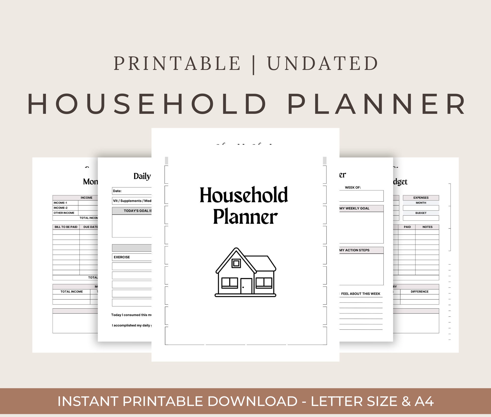 Household Planner | Printable Household Management Binder | Household ...