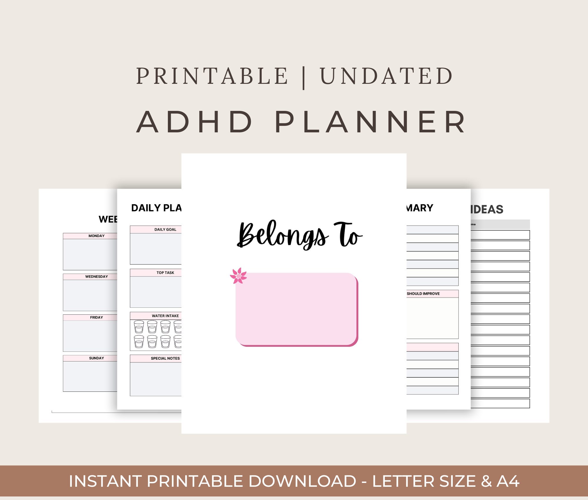 ADHD Digital Planner, Adult ADHD Planner, 2023 Digital Planner ...