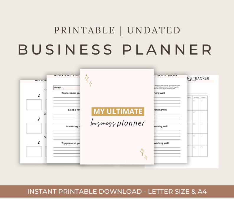 Printable Business Planner Bundle, Small Business, Product and Social ...