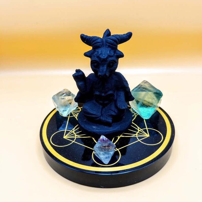 Baby Baphomet 3 Obsidian Sculpture - Etsy