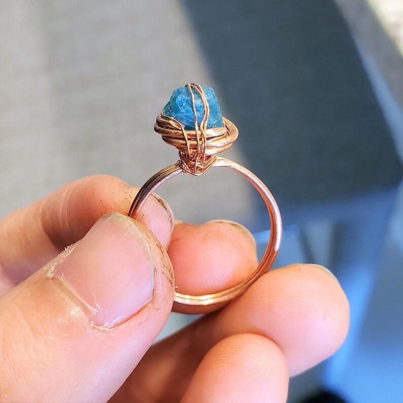 FINAL SALE] Copper & Crystal Rings | Bloodstone, Garnet, Apatite, Angel ...